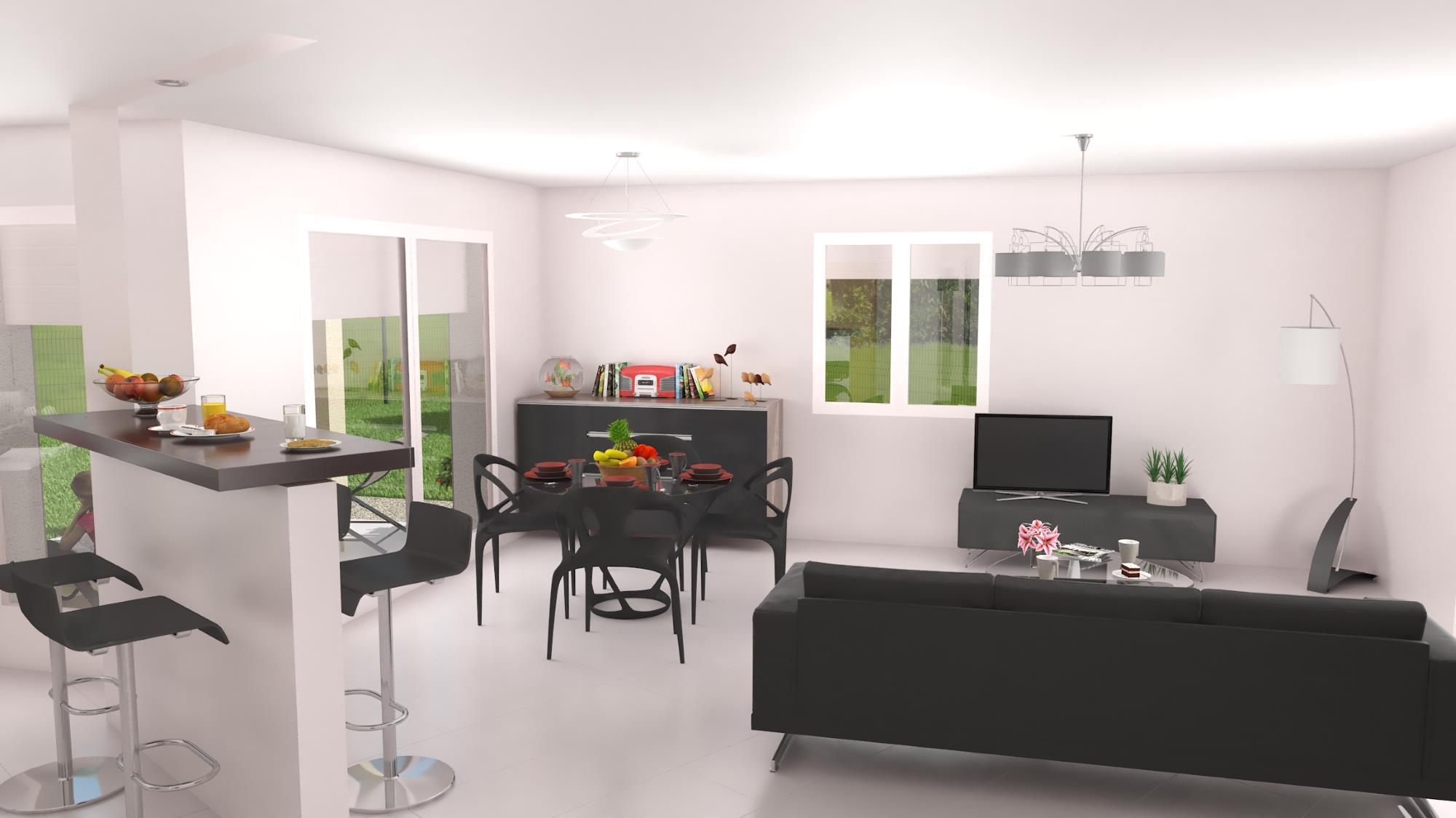 Maison contemporaine demi sous-sol SELENE - fdconstructions