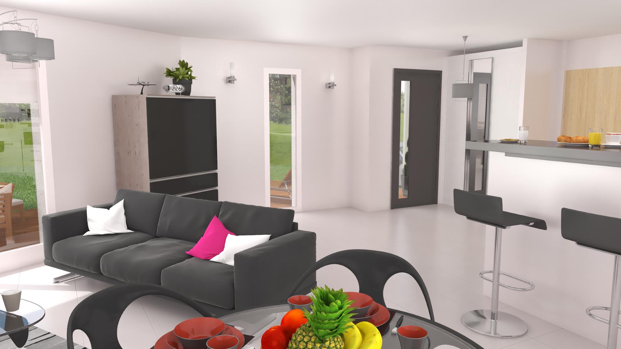 Maison contemporaine demi sous-sol SELENE - fdconstructions